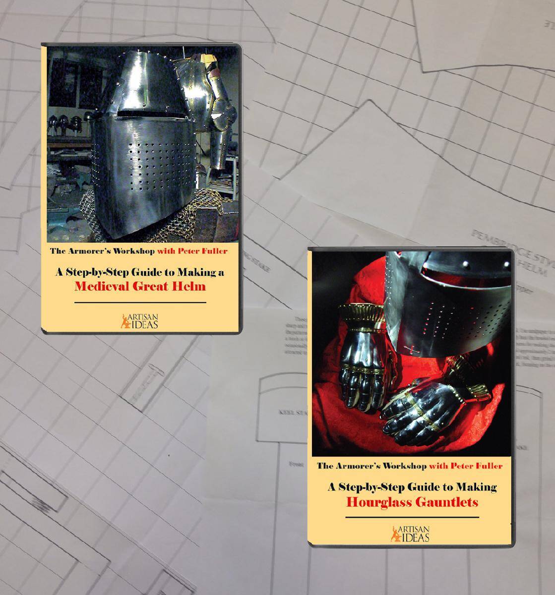 The Armorer's Workshop Set: Making a Great Helm plus Making Gauntlets ...